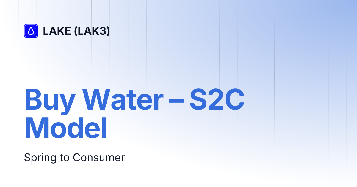 Buy Water – S2C Model | LAKE (LAK3)